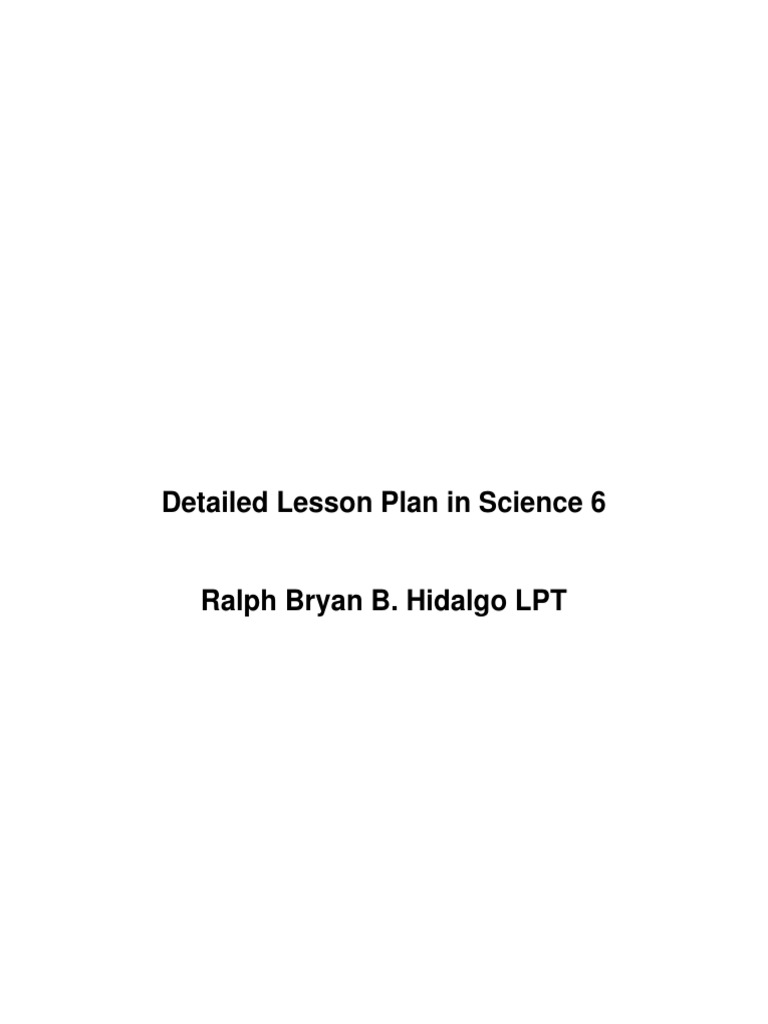 Detailed Lesson Plan in Science 6 | PDF | Structure Of The Earth | Rock ...
