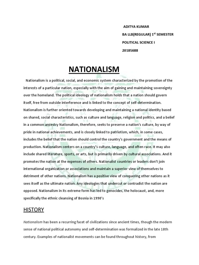 Nationalism | PDF | Nationalism | Political Science