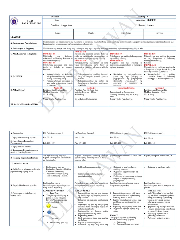 Grade 9-Aralin 2.4 | PDF