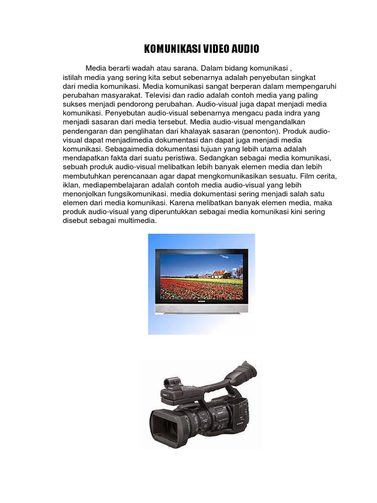 Komunikasi Audio-Video | PDF