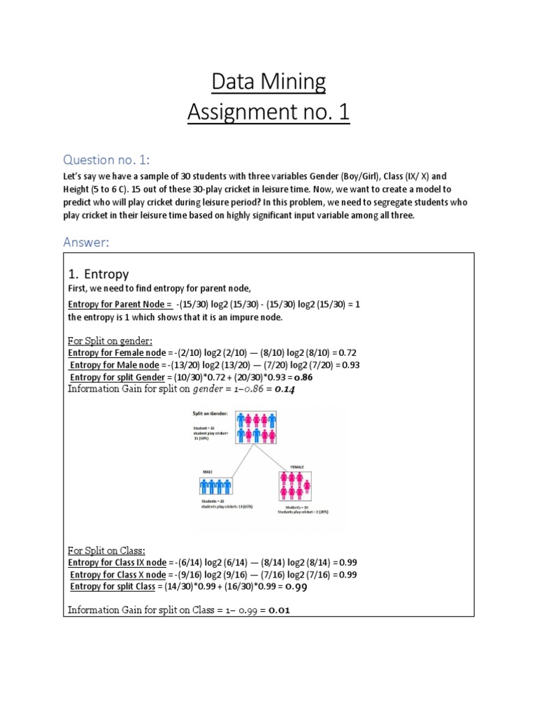 Data Mining Assignment No. 1 | PDF | Statistical Classification | Cybernetics