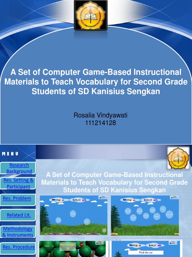 A Set of Computer Game-Based Instructional Materials To Teach ...