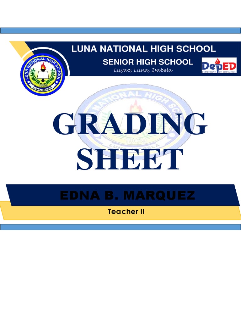 Grading Sheet: Edna B. Marquez | PDF