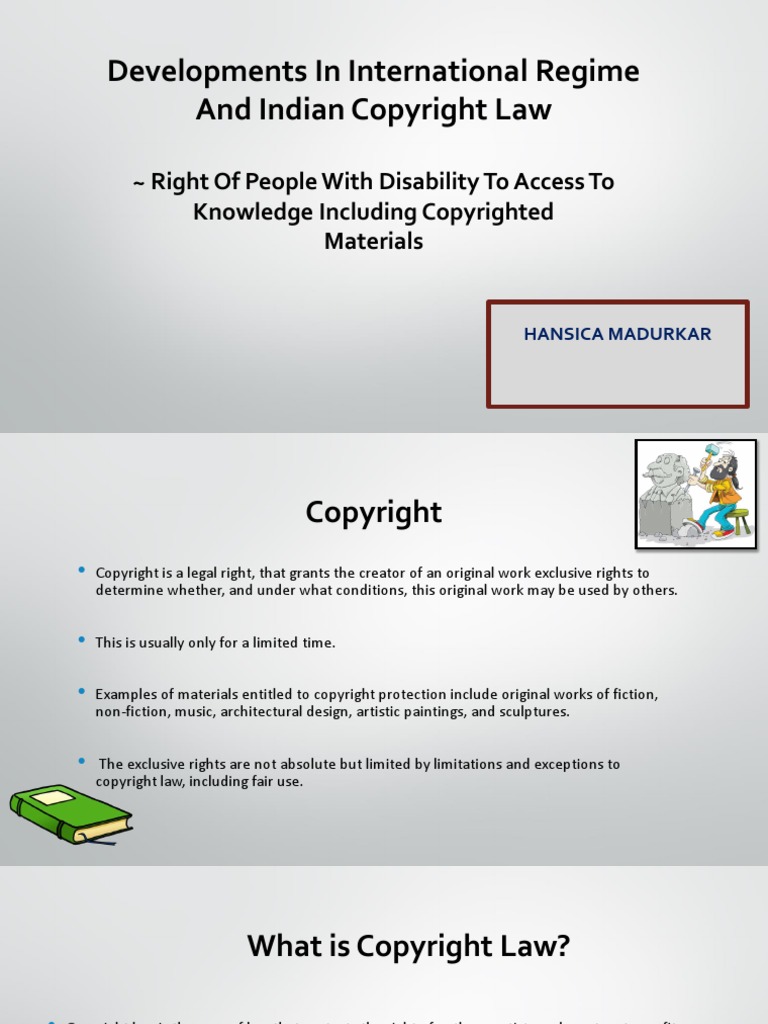 Right of People With Disability To Access To Knowledge Including ...
