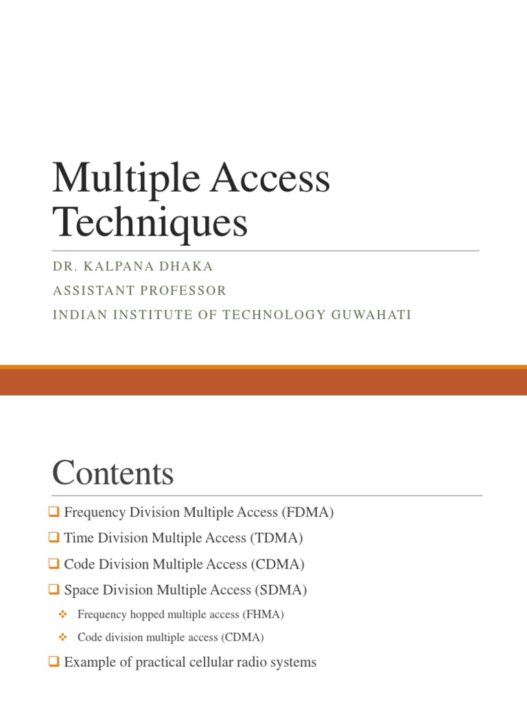 Multiple Access Techniques | PDF | Channel Access Method | Duplex (Telecommunications)