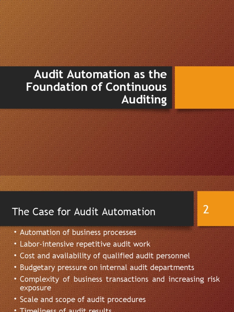 Audit Automation As The Foundation of Continuous Auditing | PDF | Audit ...