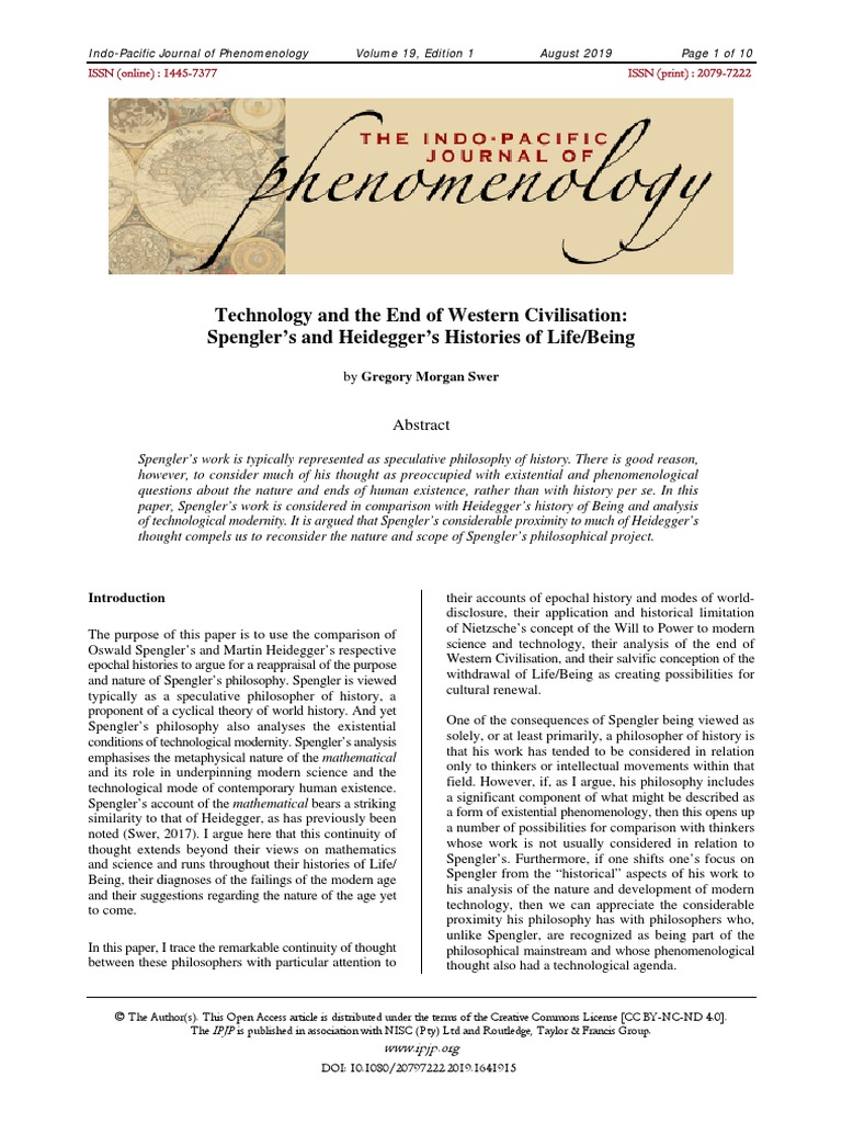 Technology and The End of Western Civilisation: Spengler's and ...
