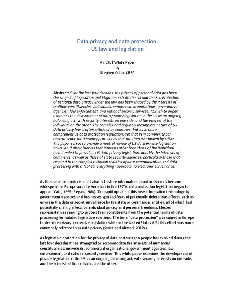 US Data Privacy Legislation Overview | PDF | Federal Trade Commission ...
