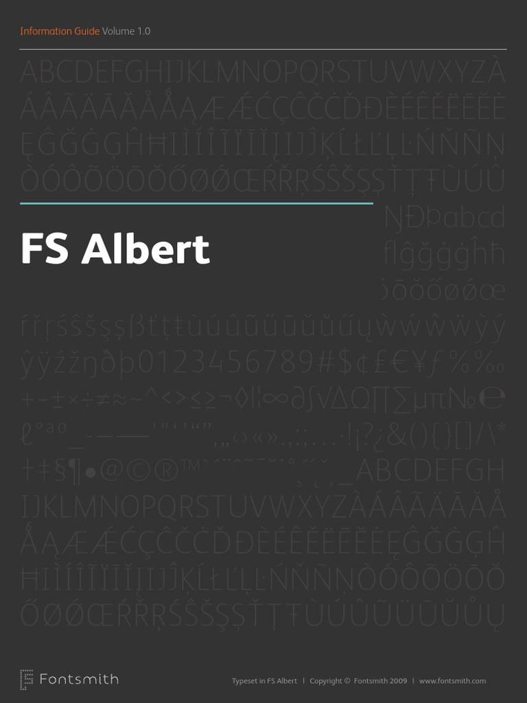 FS Albert: Information Guide | PDF | Typefaces | Human Communication