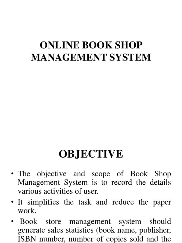 Online Book Shop Management System | PDF | Retail | Databases