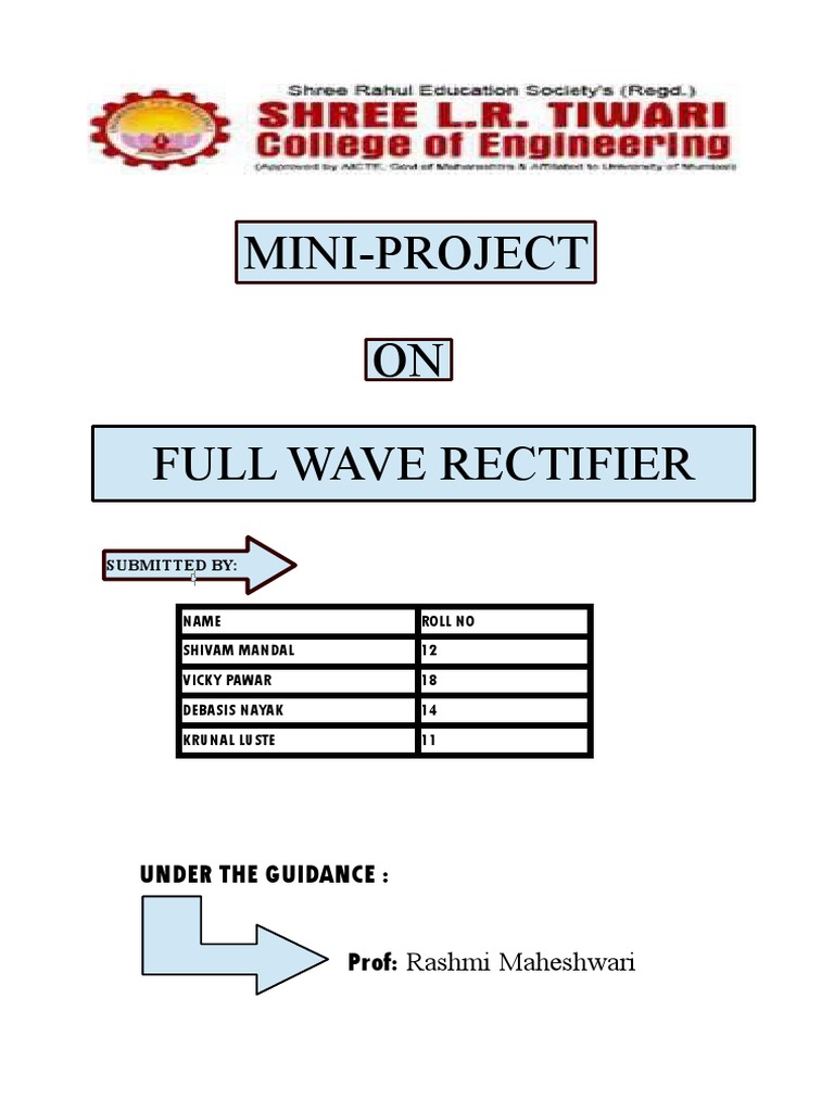 EDC Mini Project | PDF | Rectifier | Electrical Components