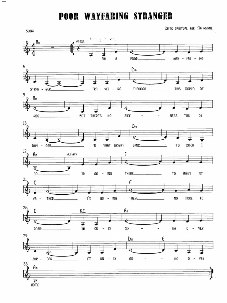 Poor Wayfaring Stranger | PDF