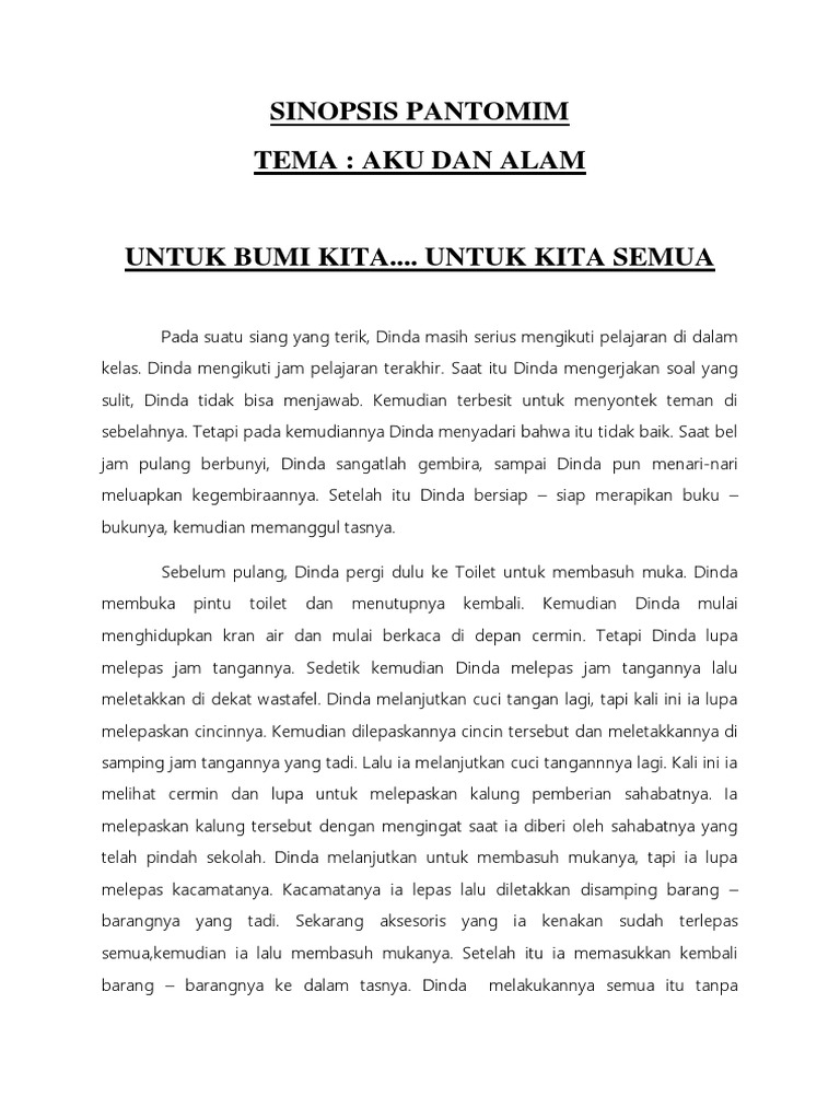 Sinopsis Pantomim | PDF