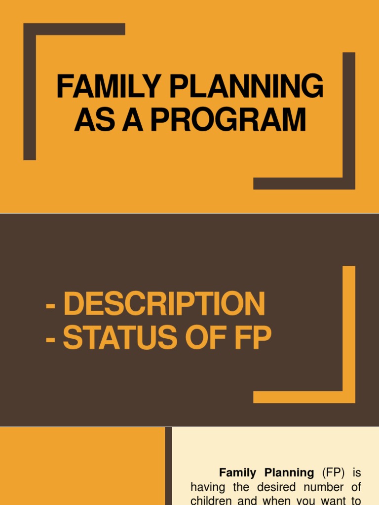 Family Planning As A Program | PDF | Family Planning | Birth Control