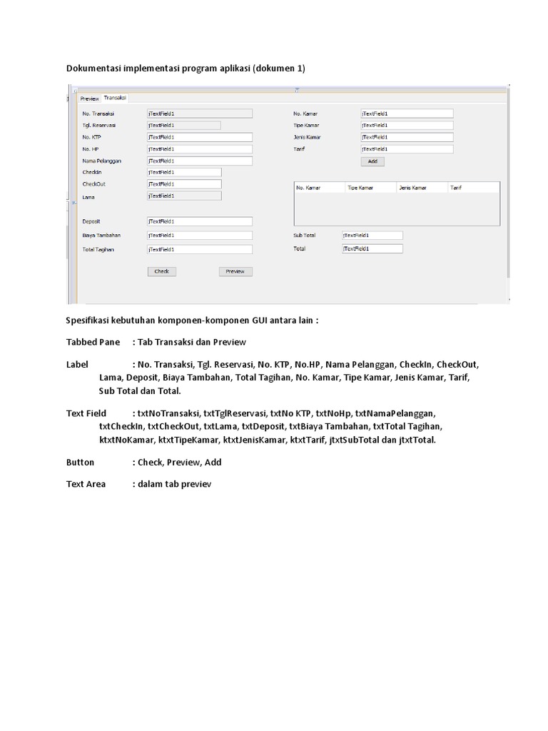 Dokumentasi Implementasi Program Aplikasi | PDF