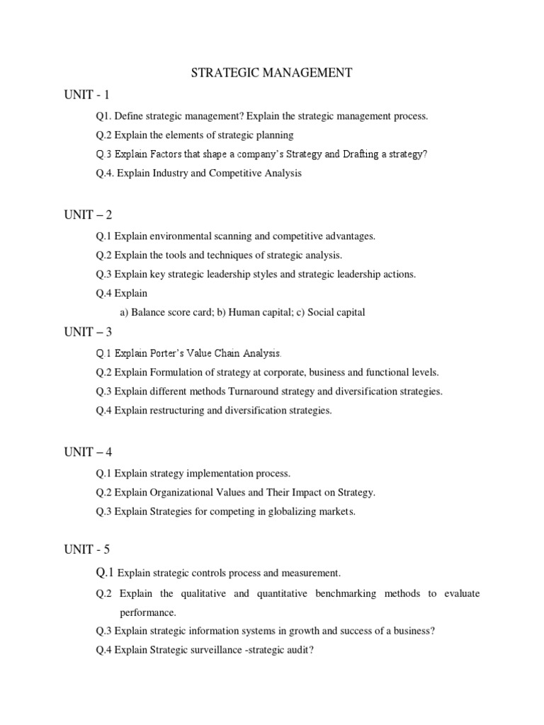 Strategic Management Concepts Explained | PDF