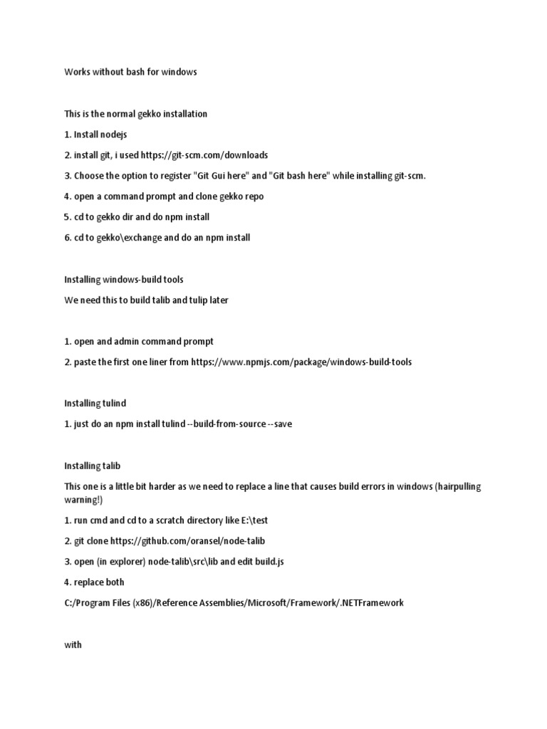 Gekko Install Guide for Windows | PDF | Command Line Interface ...