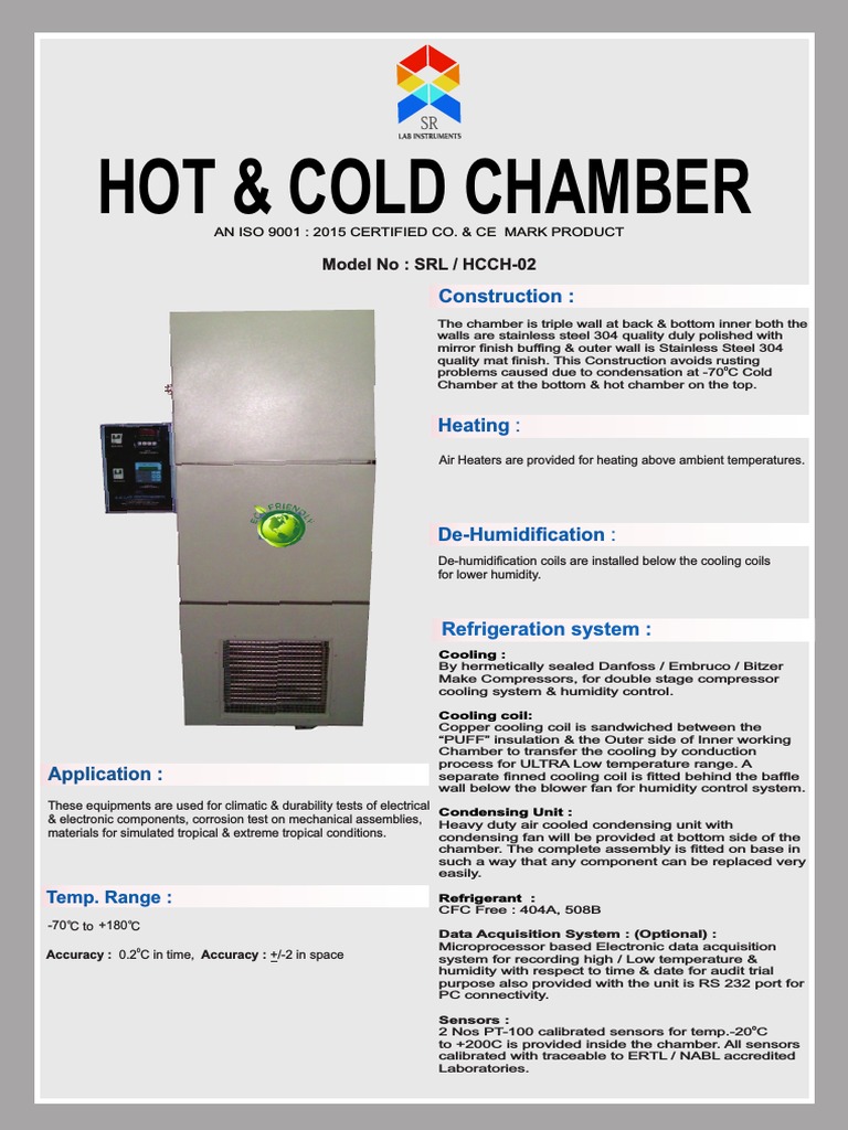 Hot & Cold Chamber: Construction | PDF | Air Conditioning | Hvac