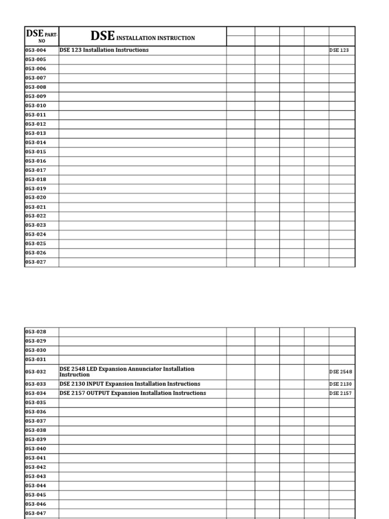 DSE 123 Installation Instructions Guide | PDF | Technology & Engineering