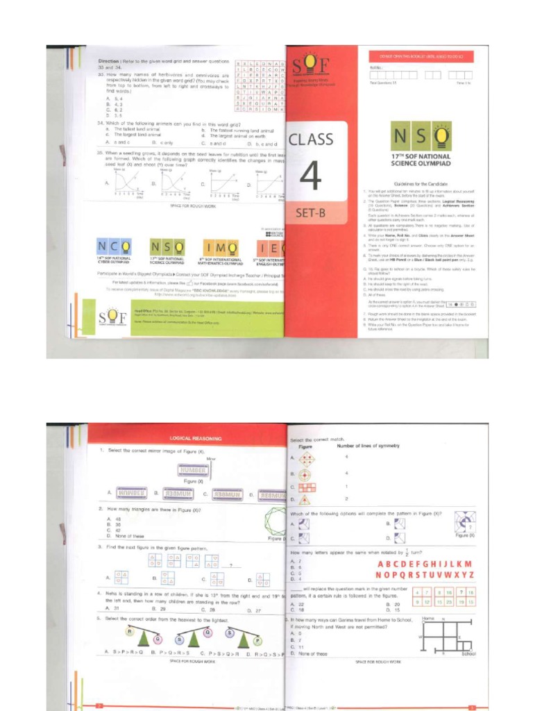 Sof Olympiad Nso 17 Class 4 Pdf
