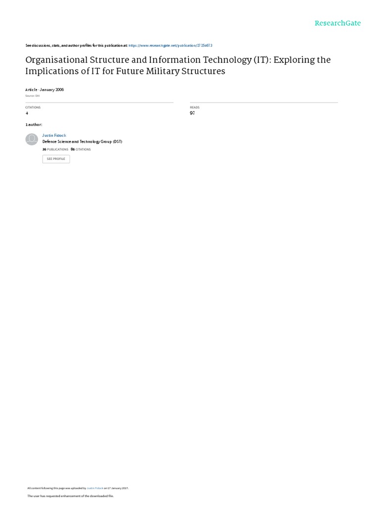 Organisational Structure and Information Technology | PDF | Artificial ...