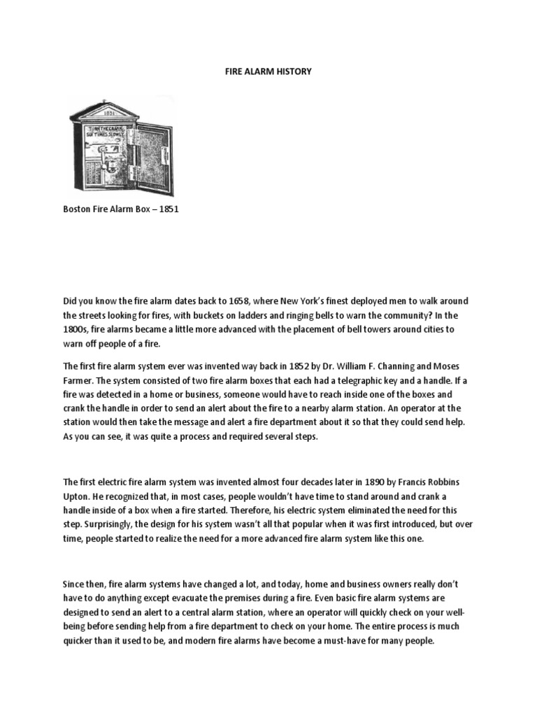 Evolution of Fire Alarm Systems | PDF | Art