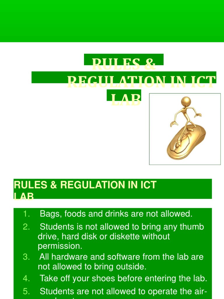 Rules & Regulation in Ict LAB | PDF