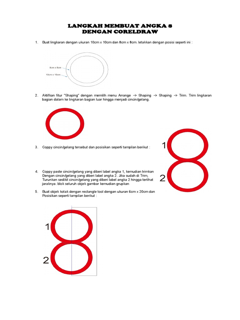 Cara Membuat Angka 8 di CorelDRAW | PDF | Griya & Taman