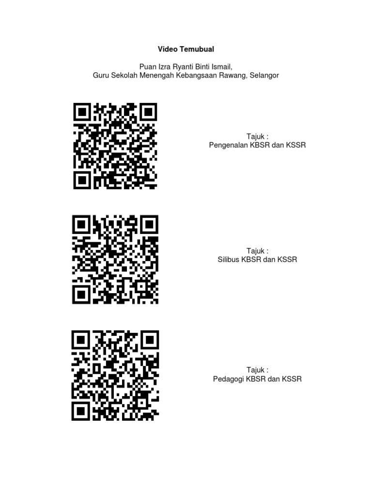Qrcode Temubual Pelajar | PDF