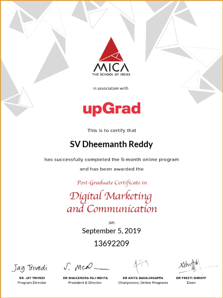 DM Certificate | PDF