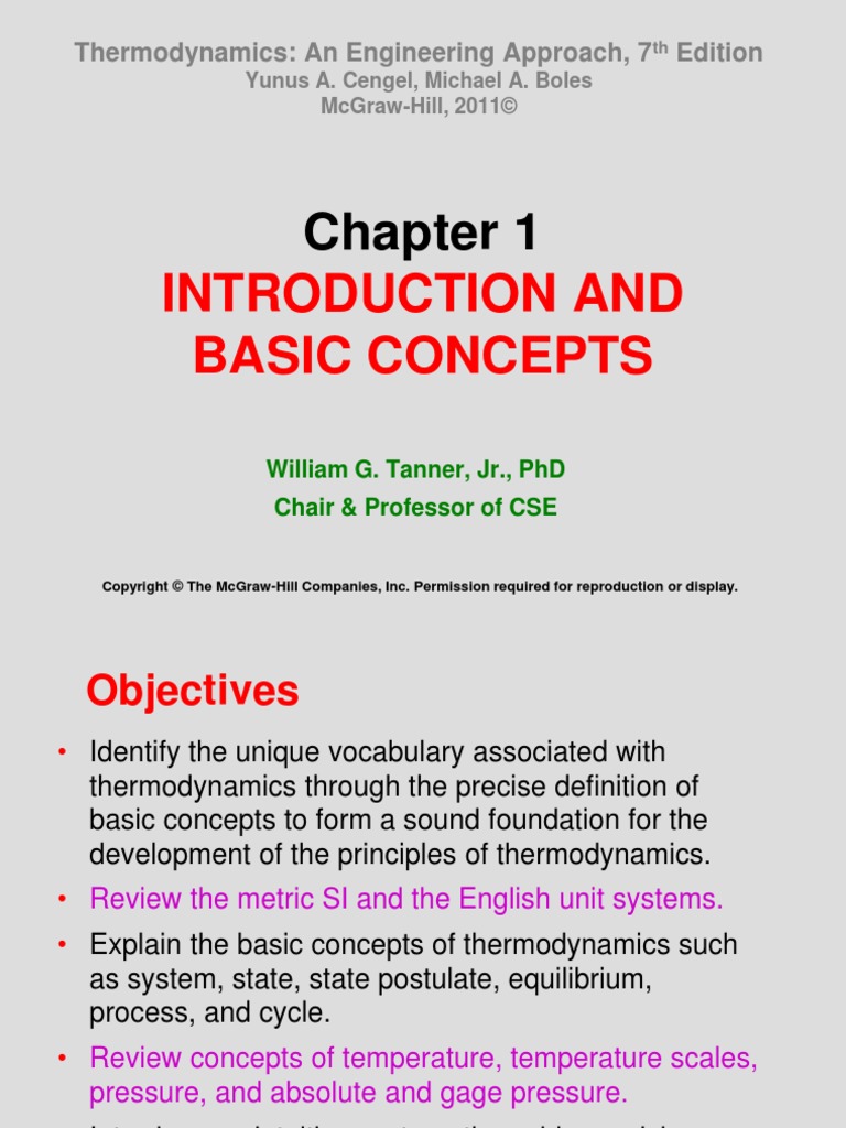 Chapter 1-Introduction and Basic Concepts | PDF | Temperature ...
