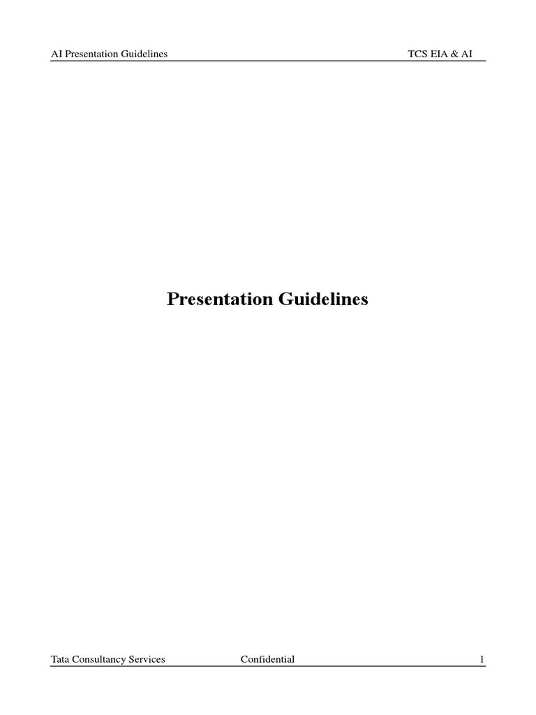AI Presentation Guidelines for TCS EIA | PDF