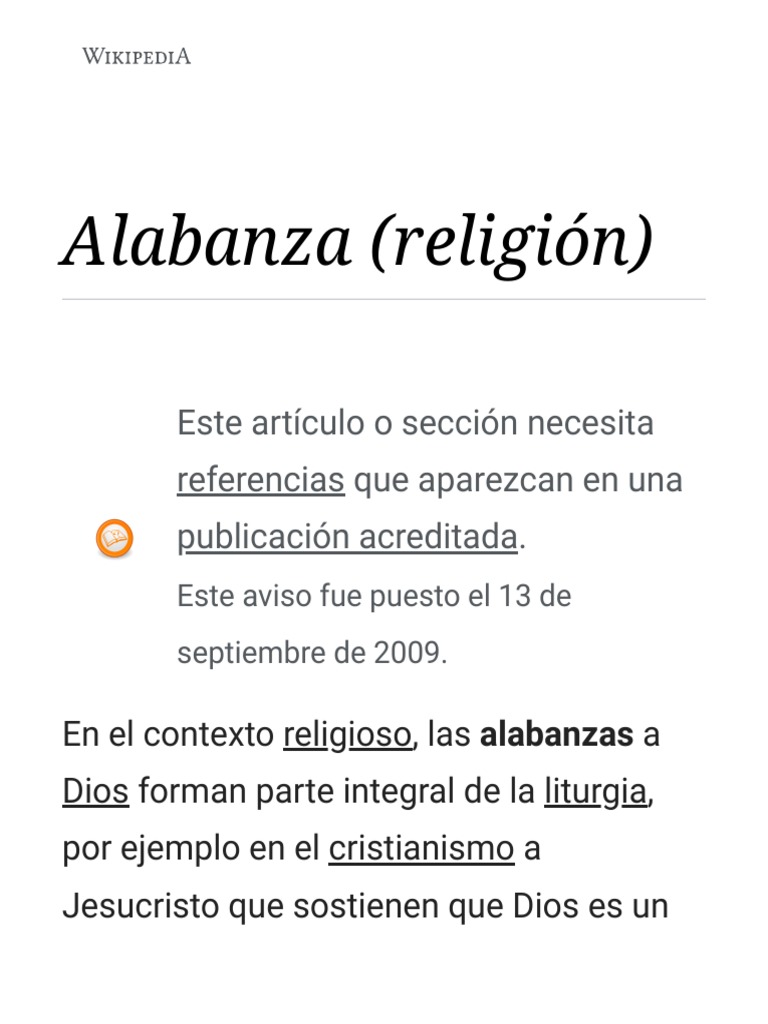 Alabanza en la Religión: Significado y Uso Bíblico | PDF | Biblia ...