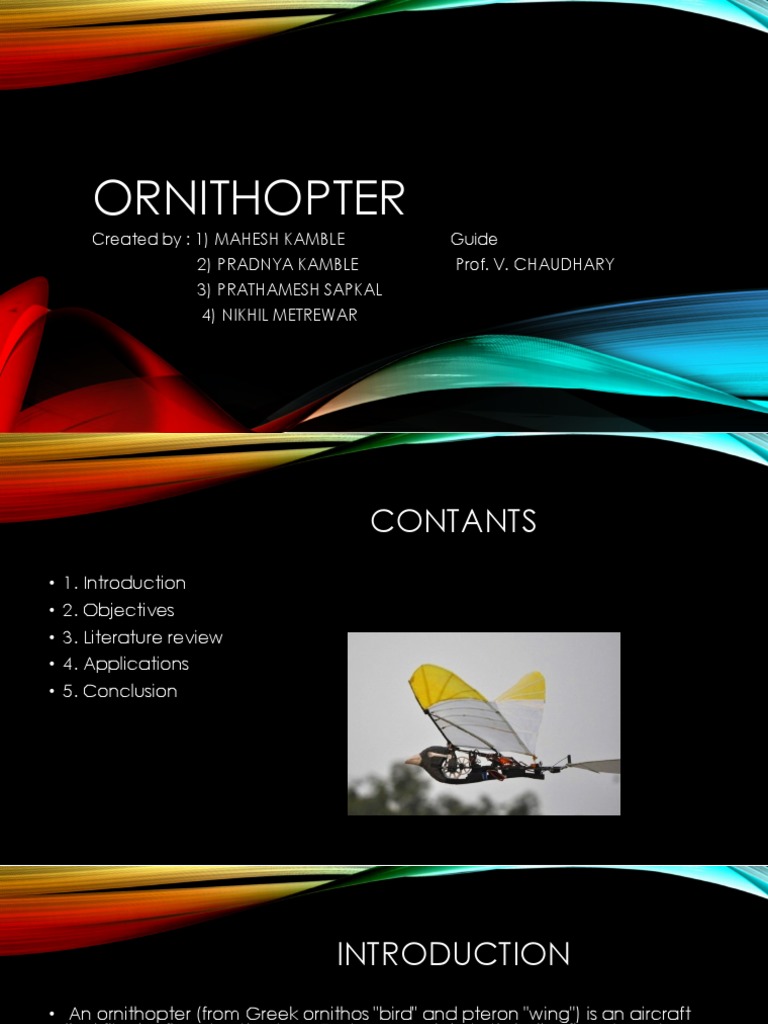 Design and Development of an Ornithopter: Achieving Flight through ...