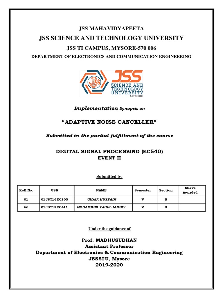 Jss Science and Technology University | PDF