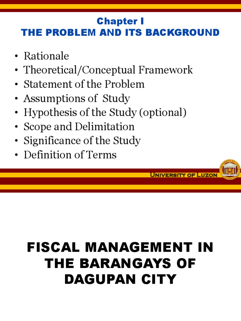 The Problem and Its Background: University of Luzon | PDF | Theory ...
