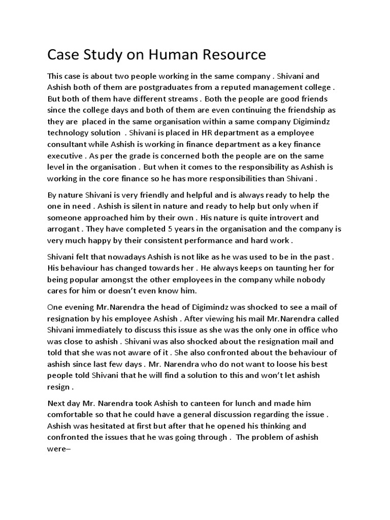 Case Study HR | Download Free PDF | Human Resource Management