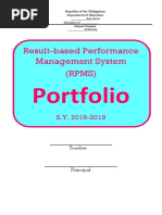 RPMS Portfolio Cover Nhoe | PDF | Learning | Curriculum