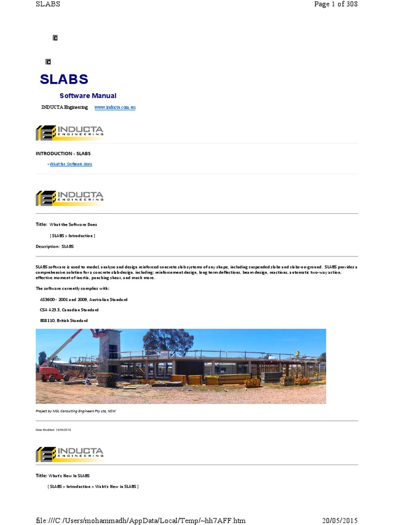 Slabs Software Manual | PDF | Icon (Computing) | Computer Aided Design