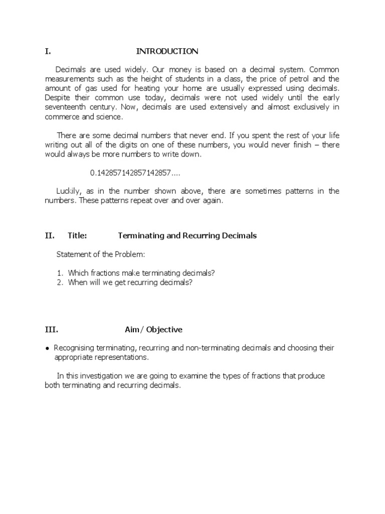 Decimal Patterns for Students | PDF | Fraction (Mathematics) | Decimal