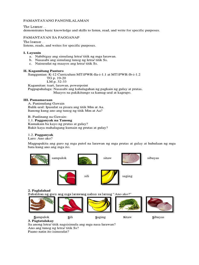 Lesson Plan Letter Ss Angie | PDF