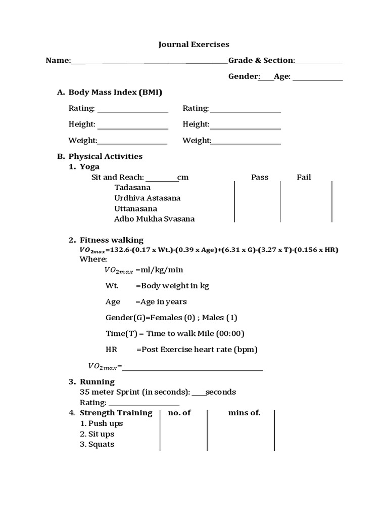 Journal Exercises | PDF