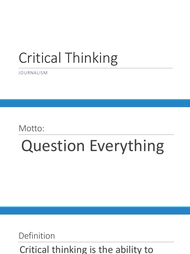 Critical Thinking Ep1 | PDF | Argument | Critical Thinking