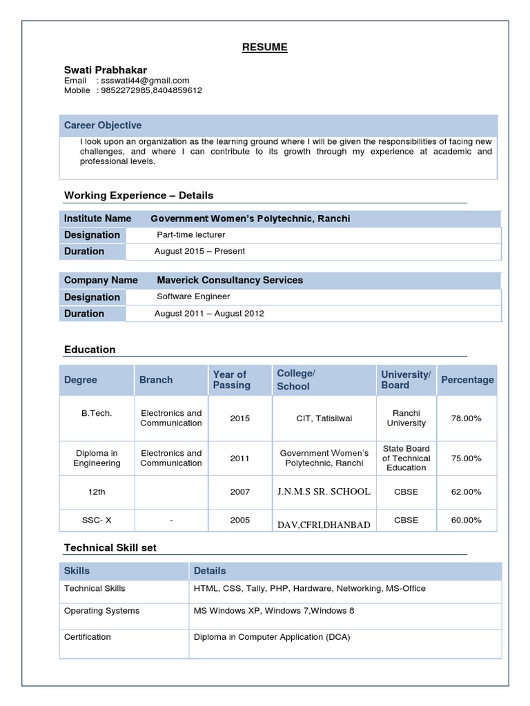 Swati Updated Resume | PDF | Computing | Software