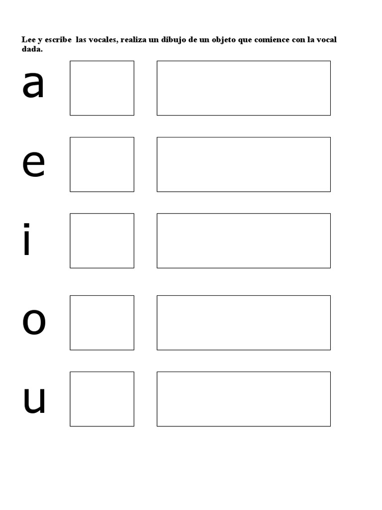 Lee y Escribe Las Vocales | PDF