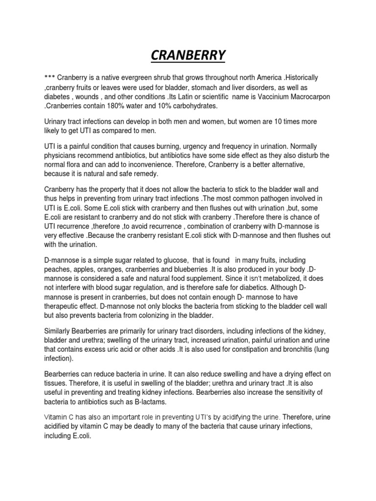 Cranose: A Natural Four-Part Formula for Recurrent Urinary Tract ...