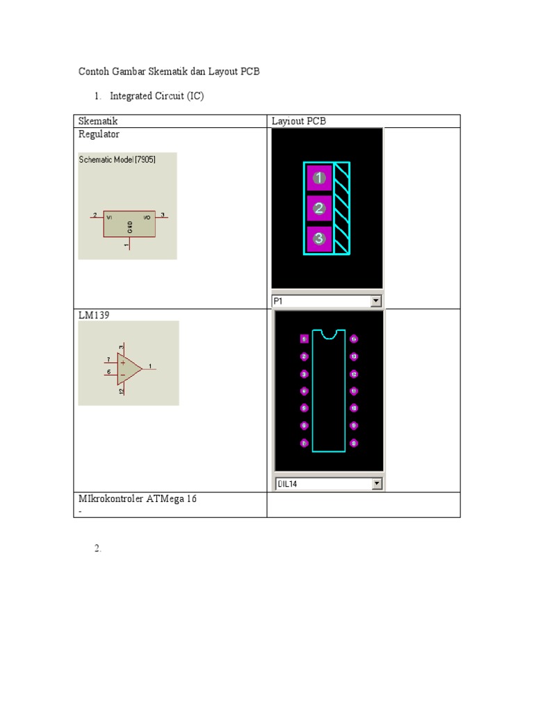 Contoh Gambar Skematik Dan Layout PCB | PDF
