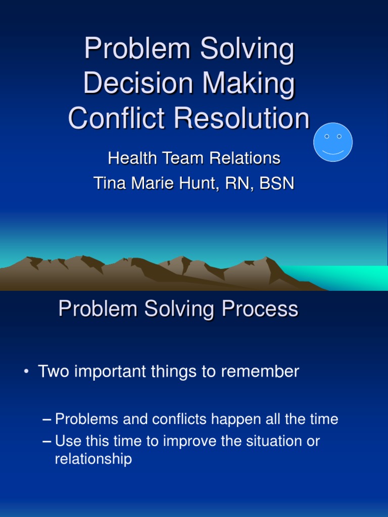 Problem Solving | PDF | Conflict Resolution | Decision Making