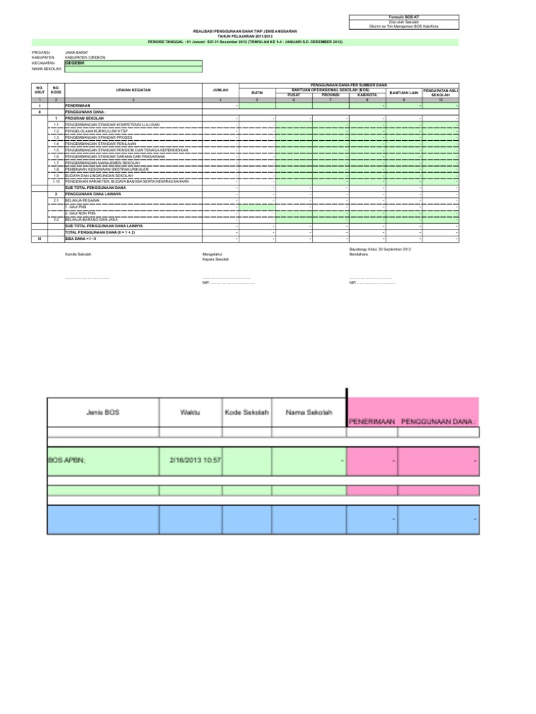 Contoh Pengisian Format k17 | PDF