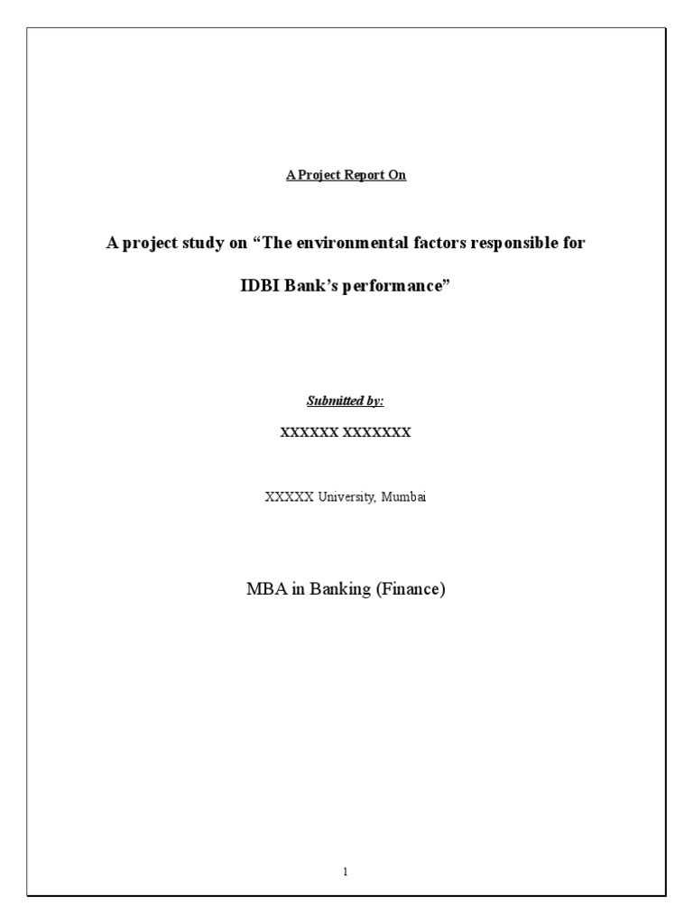 IDBI Bank Performance Factors Analysis | PDF | Reserve Bank Of India ...